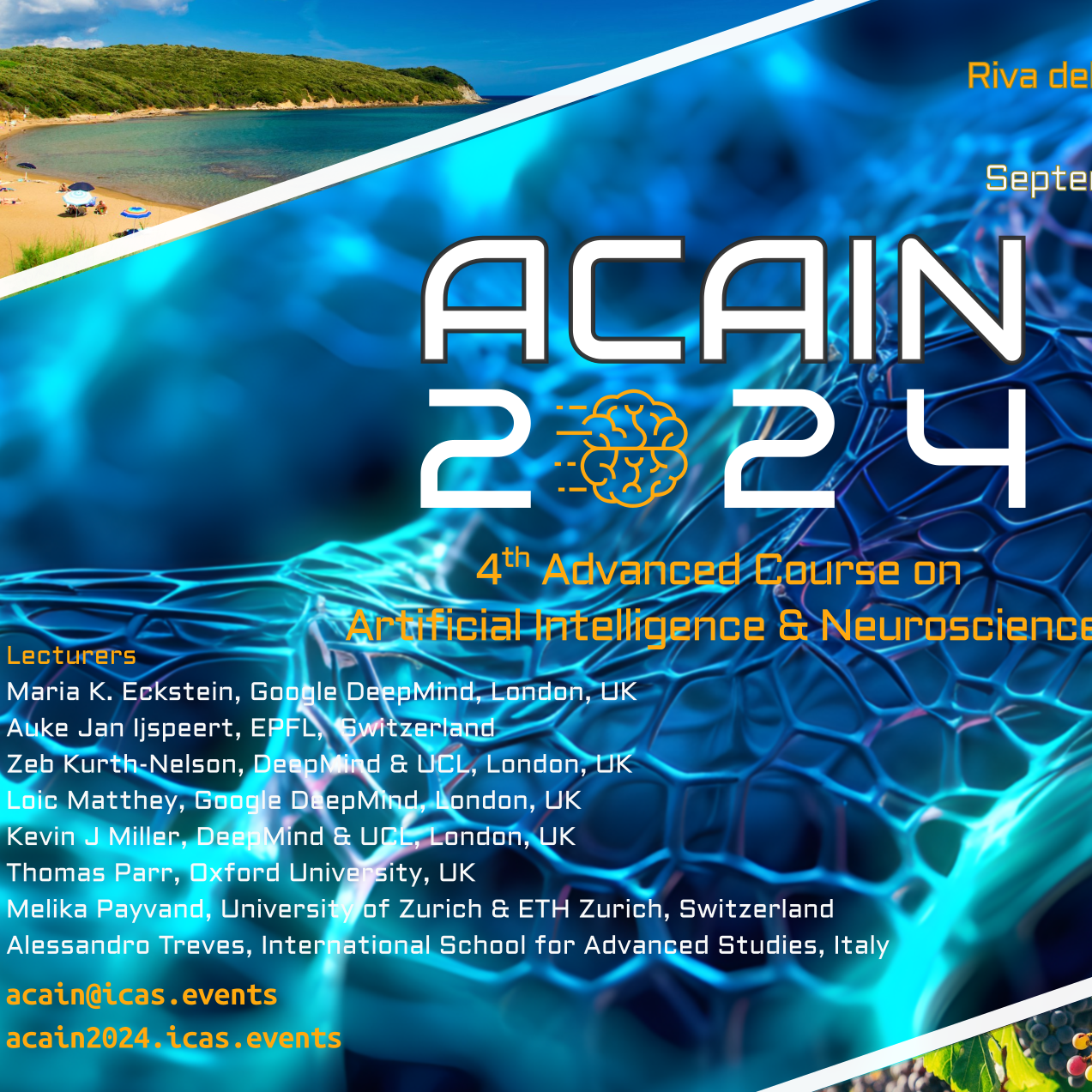4th Advanced Course on Artificial Intelligence & Neuroscience - ACAIN 2024 summer course ...